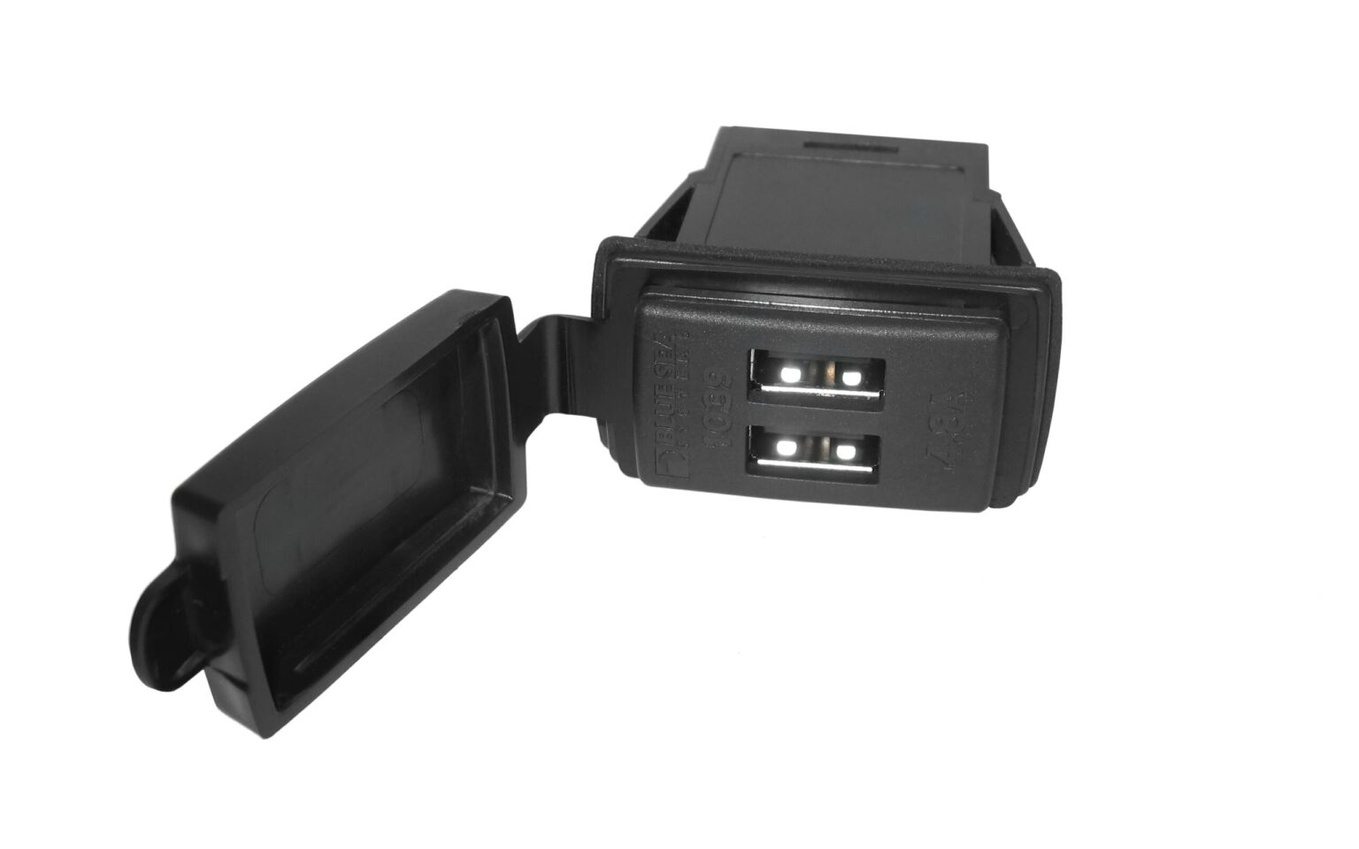 2" Rocker Switch and AUX 12v Power Outlet Filler Panel - Gamber-Johnson LLC