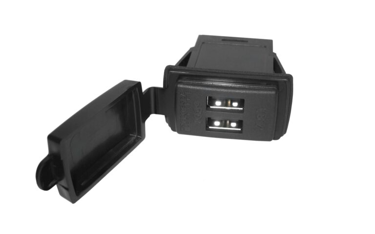 2" Rocker Switch and AUX 12v Power Outlet Filler Panel - Gamber-Johnson LLC