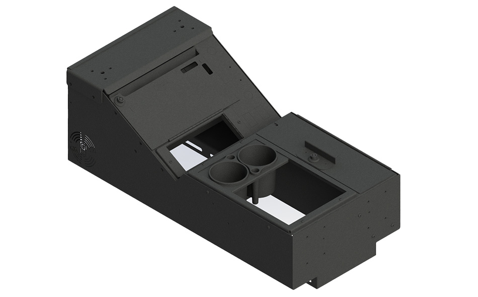 Universal Wide Body Console Box Kit with Printer Mount, Locking Storage ...