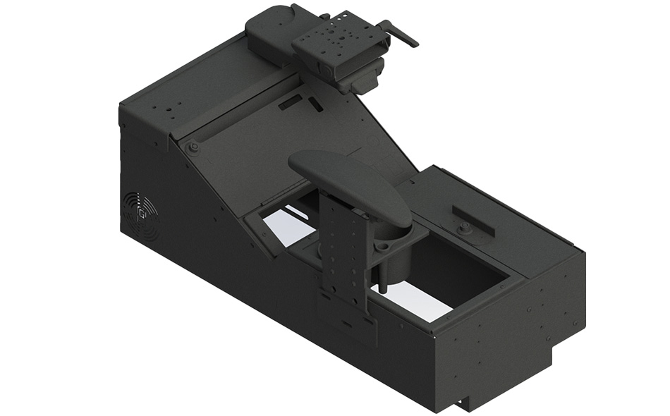 Universal Wide Body Console Box Kit with Printer Mount, Locking Storage ...